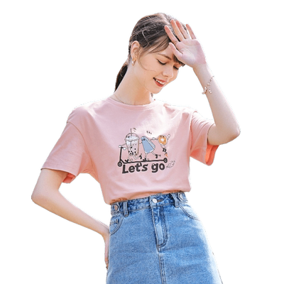 百图2022年夏季圆领百搭t恤