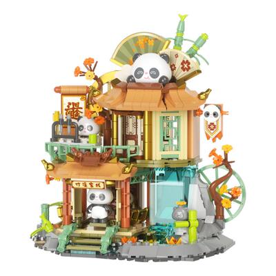 JAKI佳奇积木熊猫竹溪客栈街景