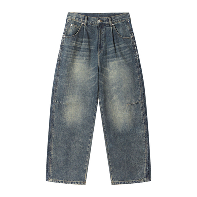 薛之谦dsp复古水洗宽松牛仔裤
