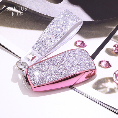 KAKTUS适用于奔驰新E级钥匙包E200LE300L镶钻套新S级水钻壳扣女士