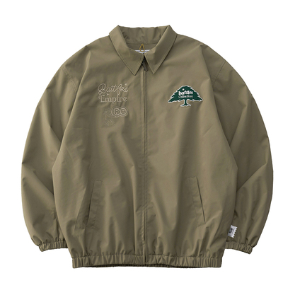 Battles防风防水刺绣哈灵顿夹克