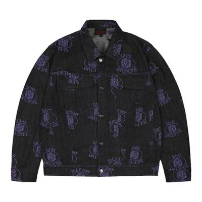 满版刺绣春季牛仔夹克