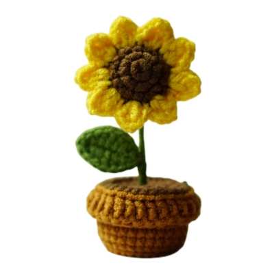 向日葵玫瑰盆栽手工diy新手