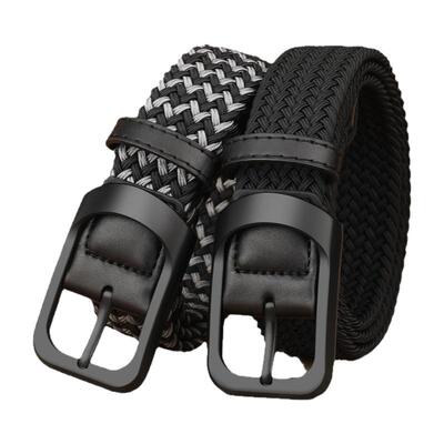 卡帝乐鳄鱼编织皮带帆布高尔夫