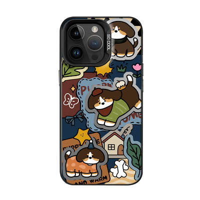 适用小米红米系列手机壳拼贴小狗