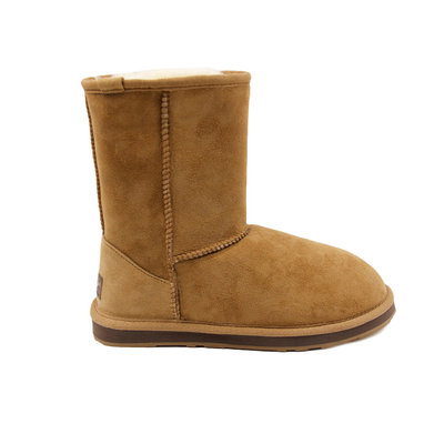 羊皮毛一体真皮加绒加厚女靴