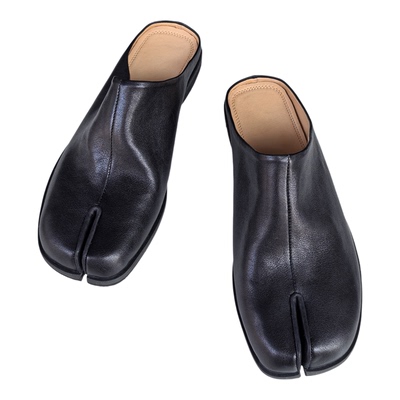 水洗马皮tabi分趾鞋复古真皮拖鞋