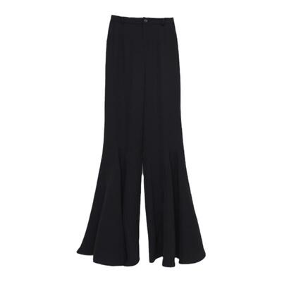 高腰APOZi宽松喇叭裤长裤