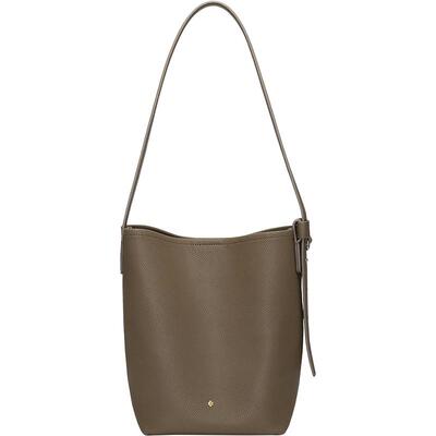 CASSILE卡思乐水桶包2025新款休闲高级感真皮大容量单肩包包