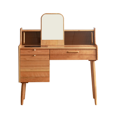 超有质感实木带储物日式带首饰盒