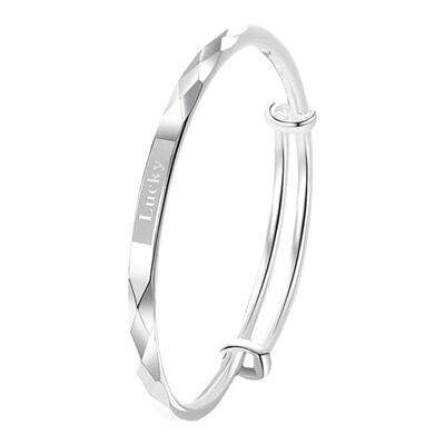 winy唯一9999足银幸运女孩手镯