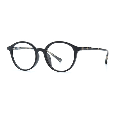 PORTS眼镜框架经典时尚百搭TR轻猫眼黑圆框近视眼镜POF24102