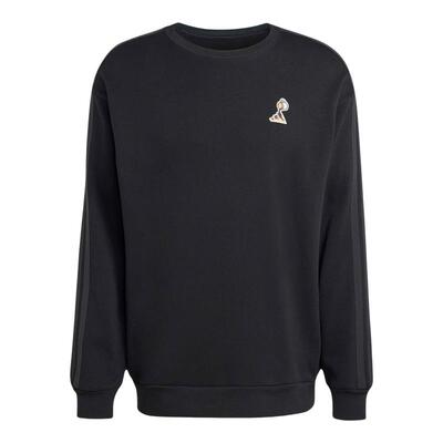 【自营】adidas阿迪达斯男子三条纹简约套头衫卡通印花卫衣JZ5068