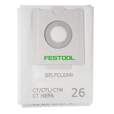 FESTOOL费斯托原装干磨机吸尘纸袋CT26集尘袋过滤纸5个装包邮36升