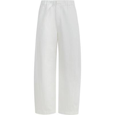 本来BENLAI女士白色宽松直筒牛仔裤香蕉裤2026春季新款BNM860002