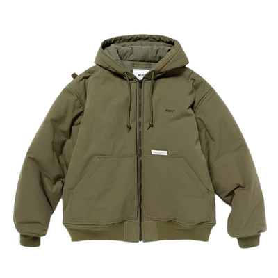 秋冬保暖宽松工装连帽棉服男