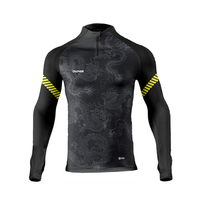 偶能中国队长袖半拉链球训练服