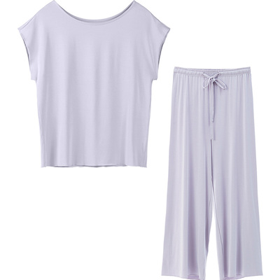 STW莫代尔无袖长裤家居服套装