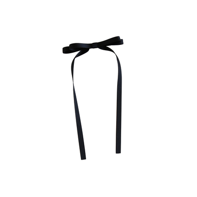 许我耀眼许妍同款~黑色丝带蝴蝶结发夹女后脑勺半扎发头饰鸭嘴夹