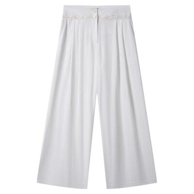 MARRMO/马髦刺绣钉珠宽松阔腿裤