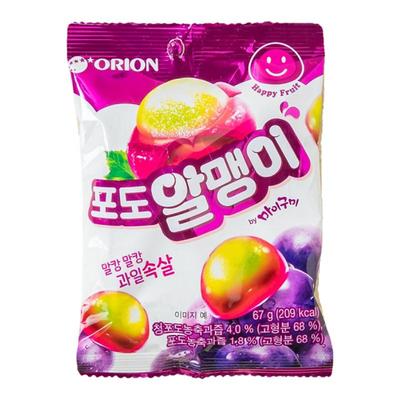 剥皮软糖荔枝葡萄李子韩国好丽友