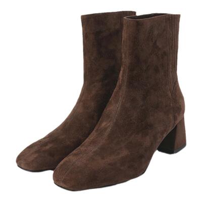 Morrell Maxie简约方头短靴女冬季小个子羊皮靴子｜MW244013BR