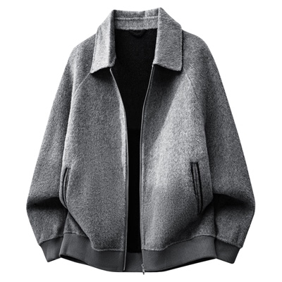 100%绵羊毛柔软毛呢夹克