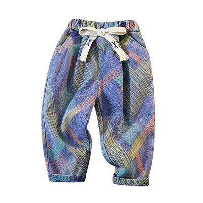 男童春秋款宽松长裤牛仔裤宝宝