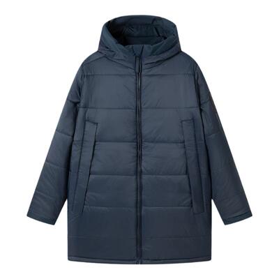 添柏岚连帽保暖双面穿中长款夹克