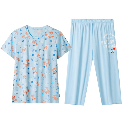 舒雅男童莫代尔家居服睡衣套装