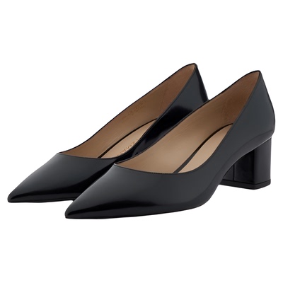 SW秋冬新品尖头粗跟优雅高跟鞋