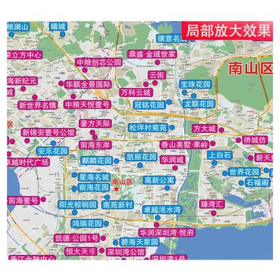 地图定制高清超大行业区域快递