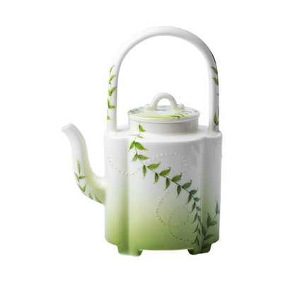 束刻清新手绘青青柳陶瓷提梁壶高颜值功夫茶具泡茶壶球孔过滤单壶