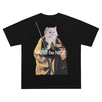 美国RIPNDIP祈祷猫僧情侣款短袖