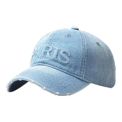 显脸小情侣复古水洗牛仔帽子