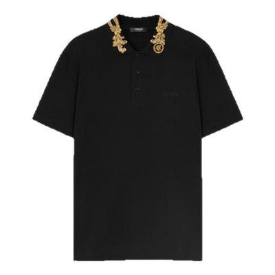 【季末优惠】VERSACE/范思哲 男士Barocco Leaf刺绣Polo衫
