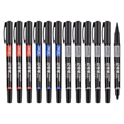 得力6824双头记号笔12支装