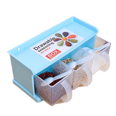 厨房免打孔抽屉式收纳套装调味盒