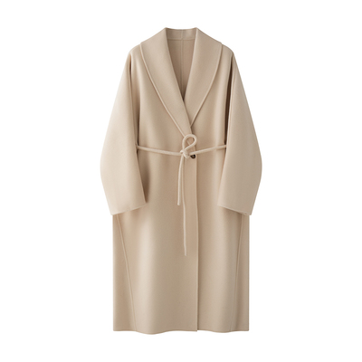 14.5微米小山羊绒浴袍纯羊绒大衣