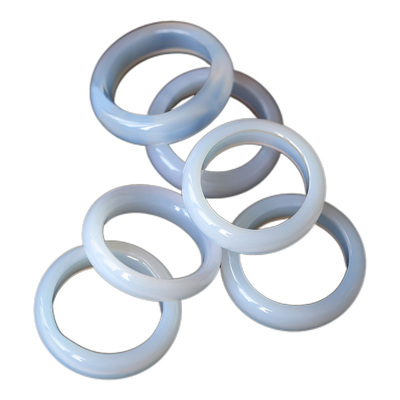 天然玛瑙白玉戒指男时尚饰品18