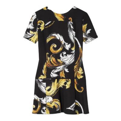 【季末优惠】VERSACEJEANSCOUTUREOutline Barocco直筒迷你连衣裙