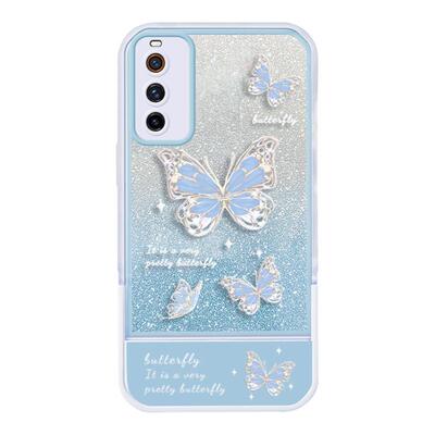 vivoiQOOZ1手机壳闪粉蝴蝶