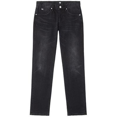 Lee723修身中腰直筒牛仔裤