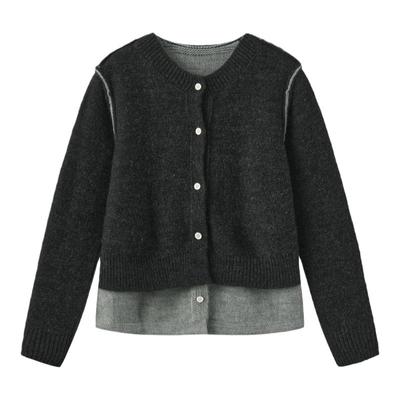 外套女生假两件韩系设计感春秋冬