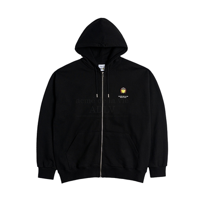 ADLV机车笑脸贴布拉链卫衣