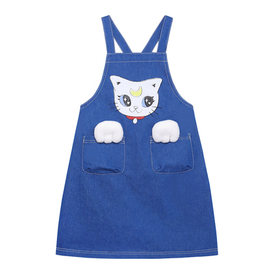 【口袋里的猫】水洗牛仔背带裙