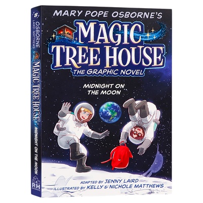 神奇树屋漫画版8 午夜月球英文原版 Midnight on the Moon Graphic Novel 畅销经典儿童全彩冒险桥梁章节漫画故事平装