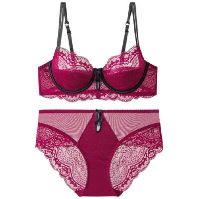 兰帕菲尔法式蕾丝文胸套装