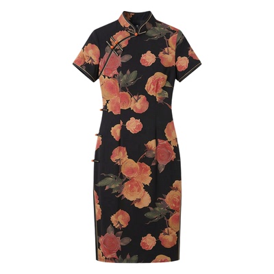 新中式复古港风连衣裙