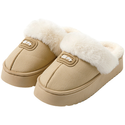 回力厚底棉拖鞋牛筋底防滑加绒保暖棉鞋男女可外穿增高家居鞋HL33